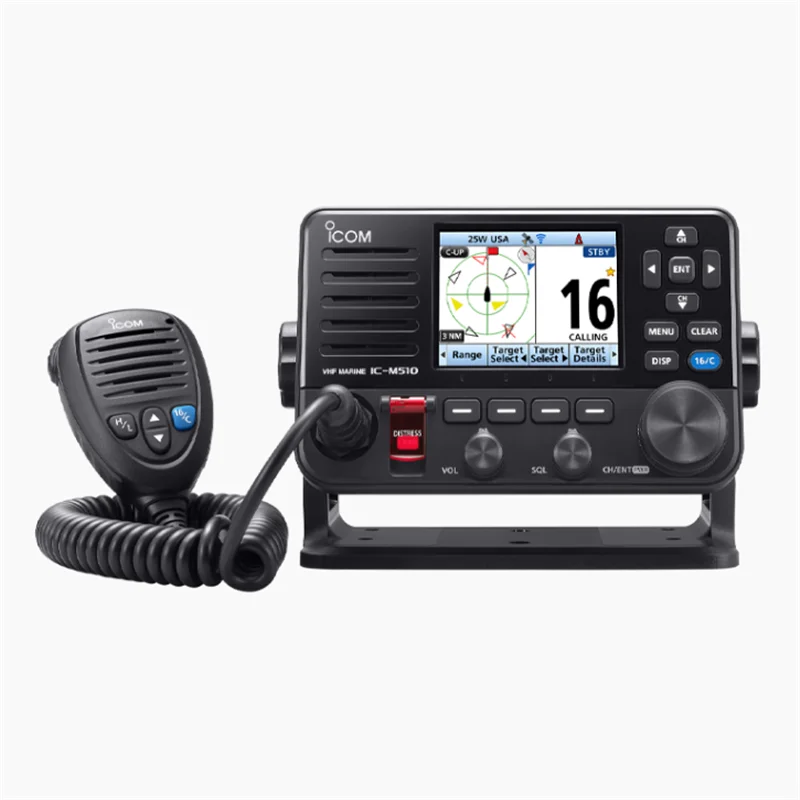 ICOM IC-M510 Class-D DSC VHF Marine Radio with Wi-Fi Function Fixed ...