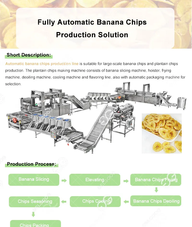 Industrial Automatic Production Line for Banana Chips