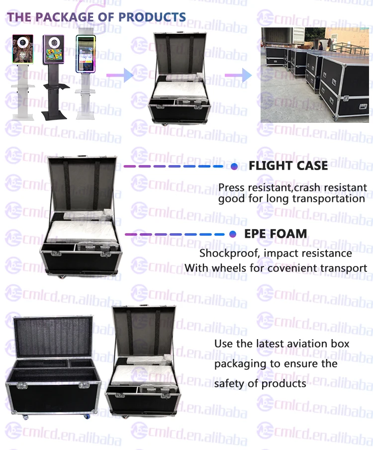 Photo Booth Machine With Printer Kiosk 21.5 Inch Lcd Touch Screen ...