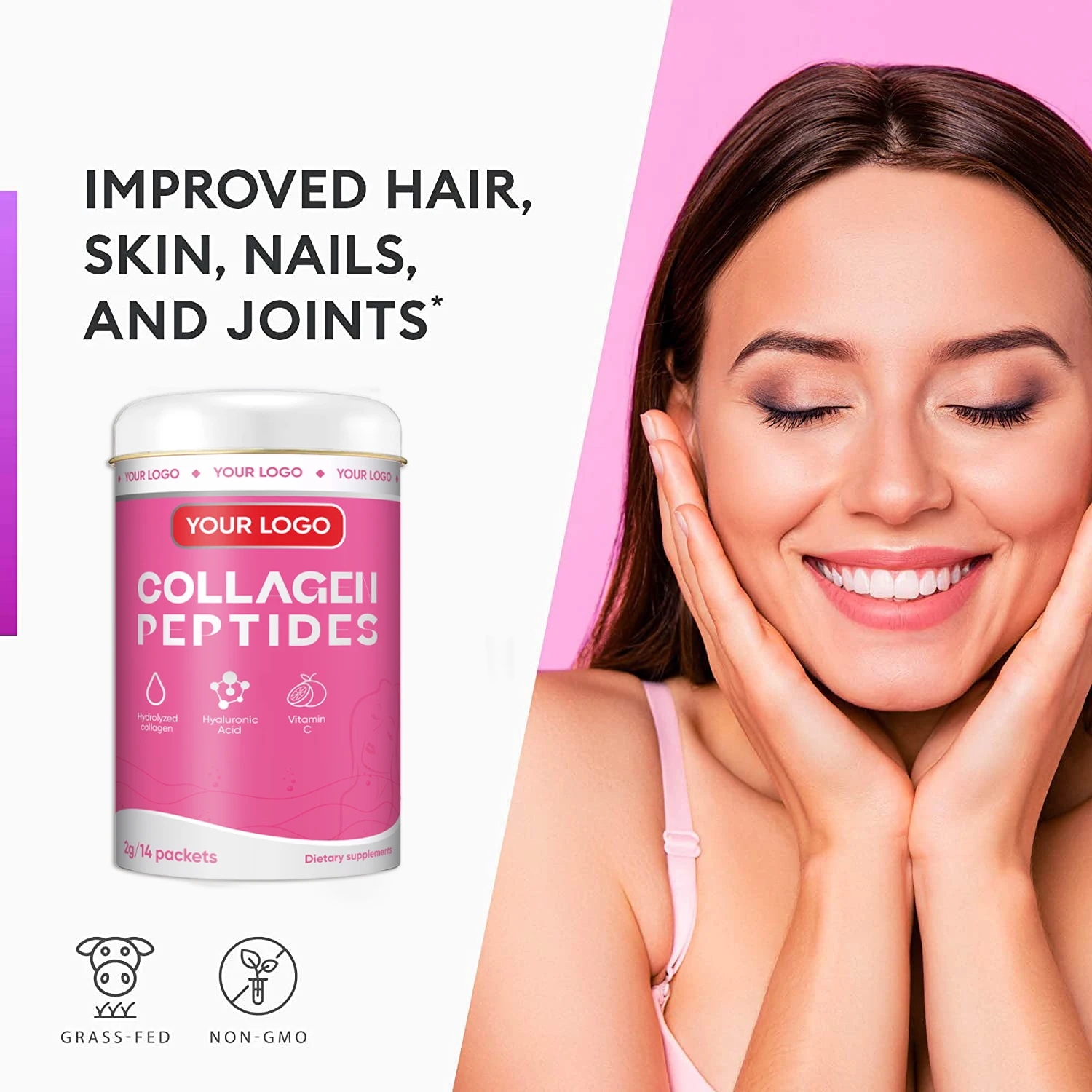 100% Pure Hydrolyzed Marine Collagen Peptide Marine Fish Collagen ...