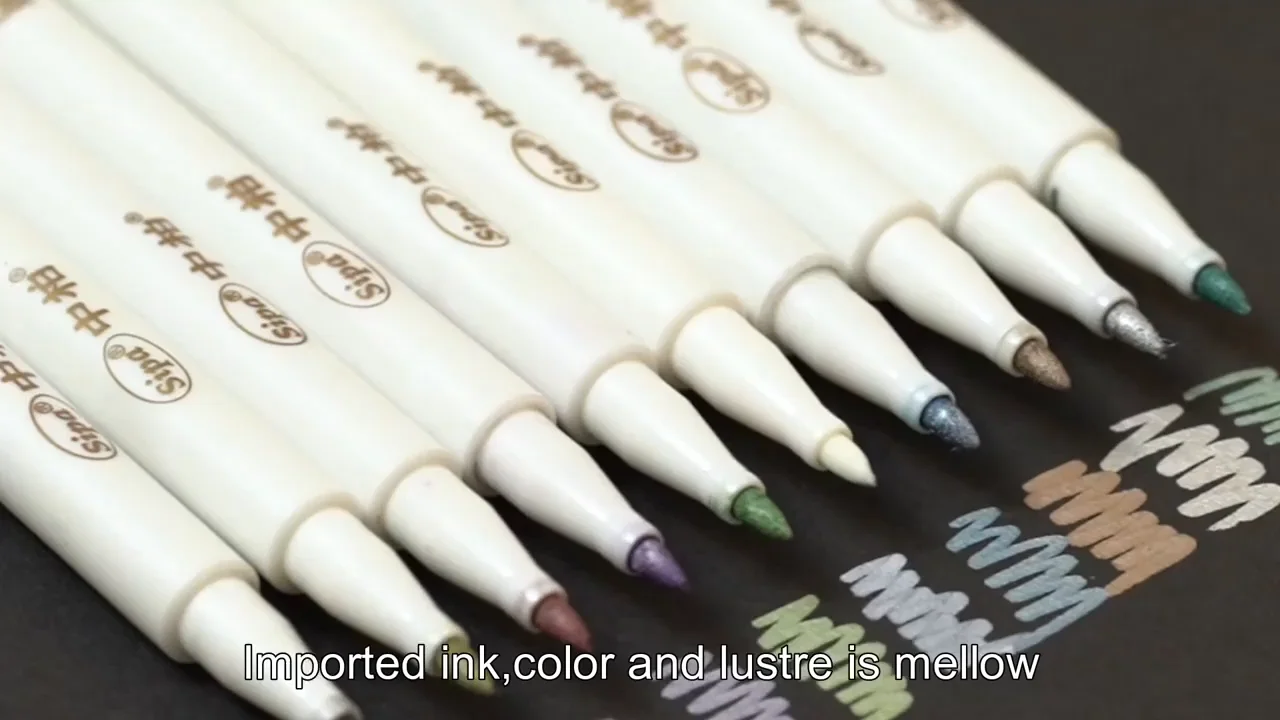 Free Sample Sipa 1.0mm Nib Water-based Ink Shiny Metallic Color ...