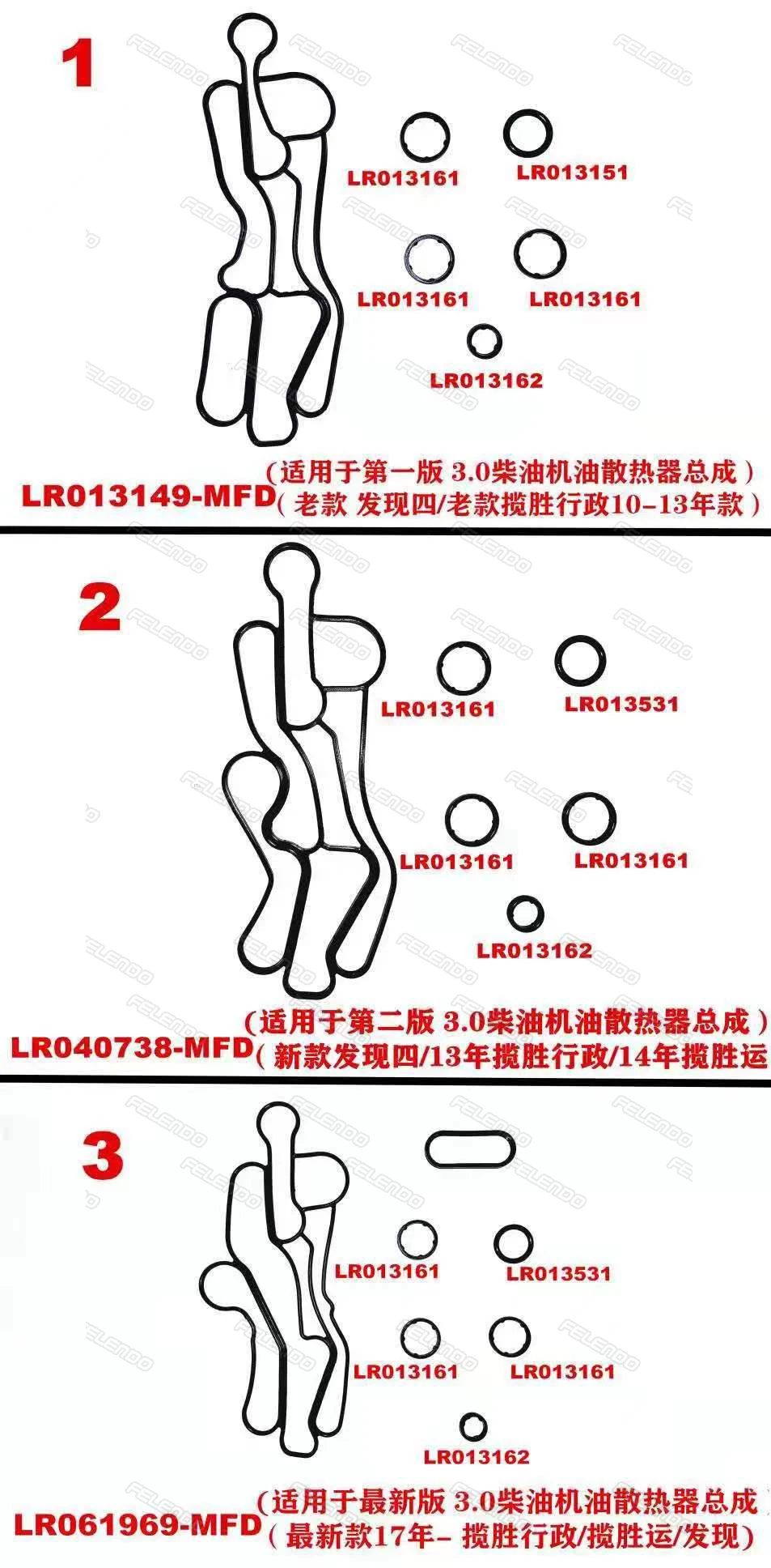 Felendo Good Quality Engine Oil Cooler Gasket Seal For Land Rover ...