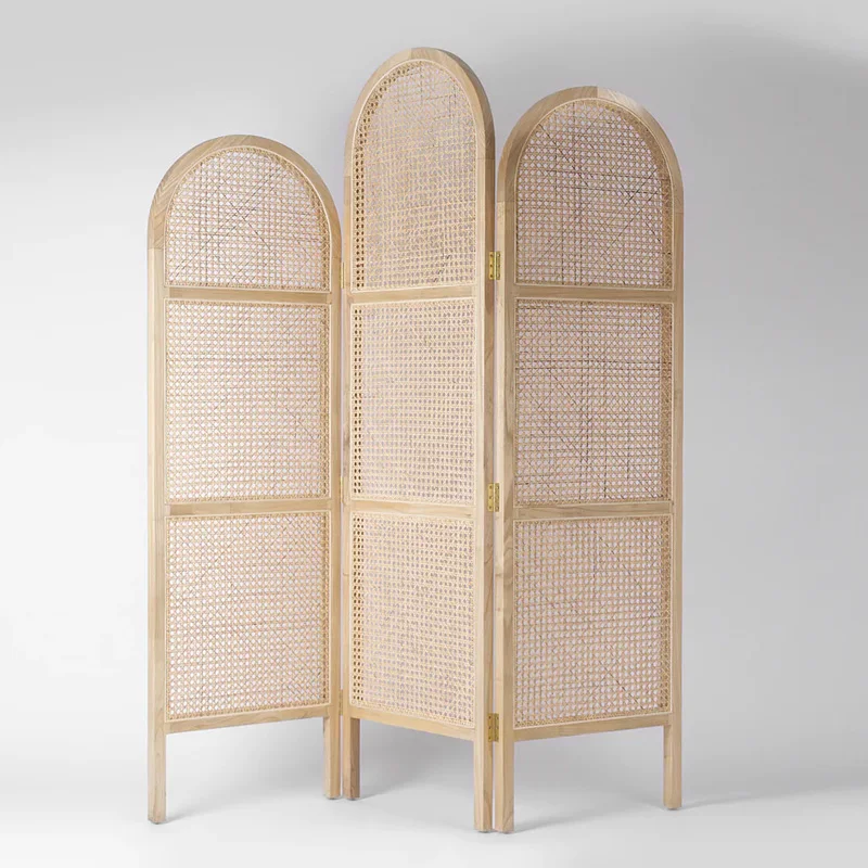 Natural Luxury Rattan Cane Screen,High Quality 3 Panel Cane Partition ...