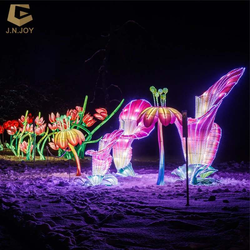 JFL-23 Outdoor Chinese Lantern LED Flower Lantern for Garden Decoration