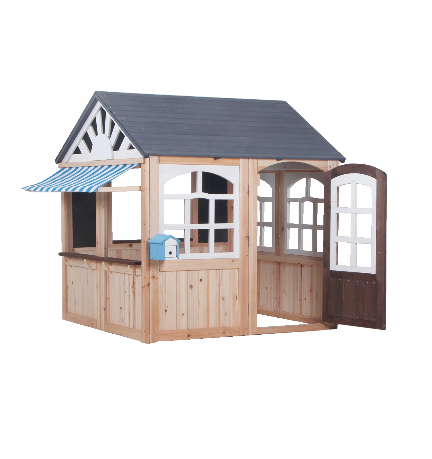 Outdoor Play House Wood Playground Children Playhouses Wooden Kids ...
