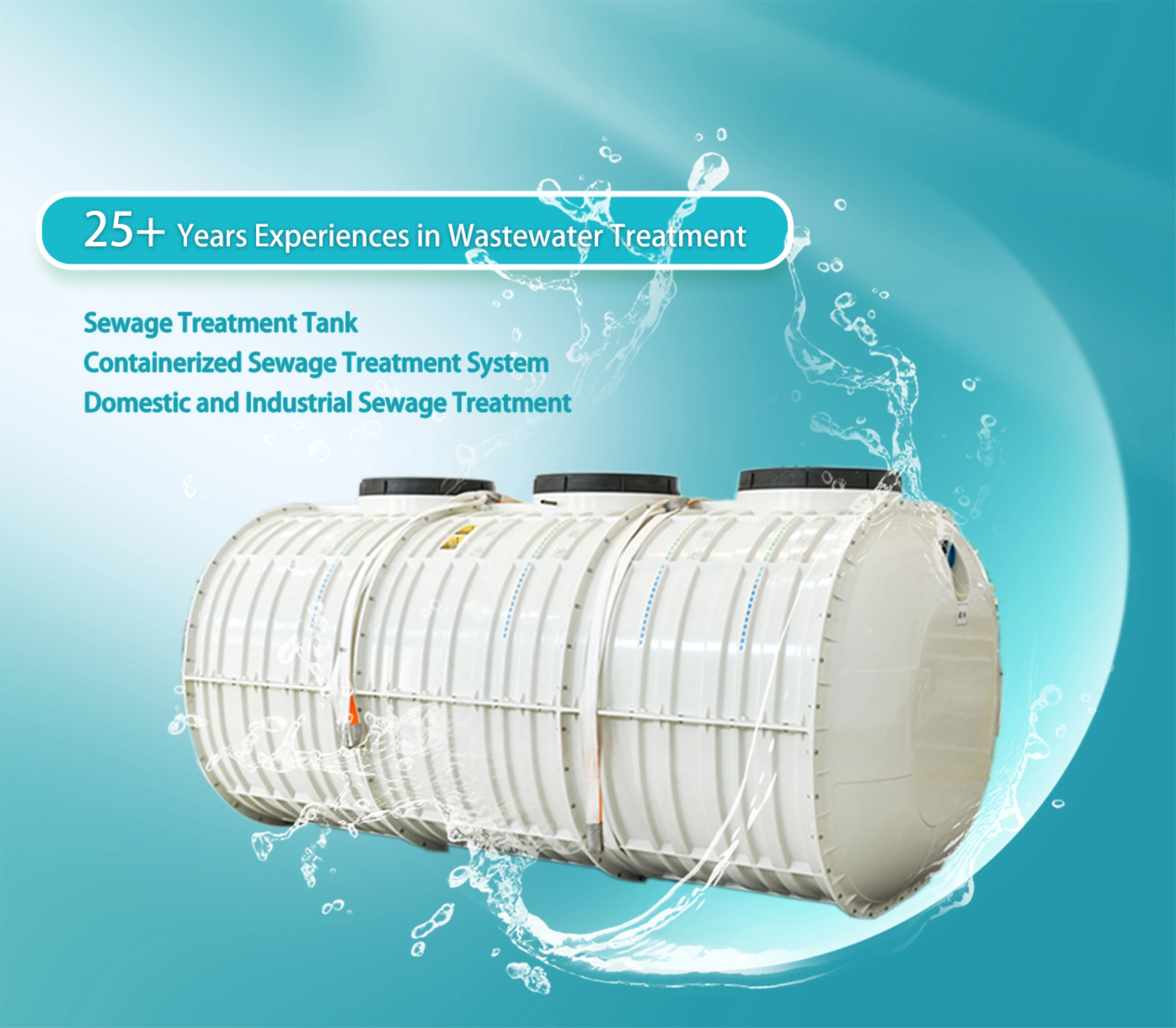 10m3/d Frp Material Big Scale Domestic Sewage Treatment Johkasou ...
