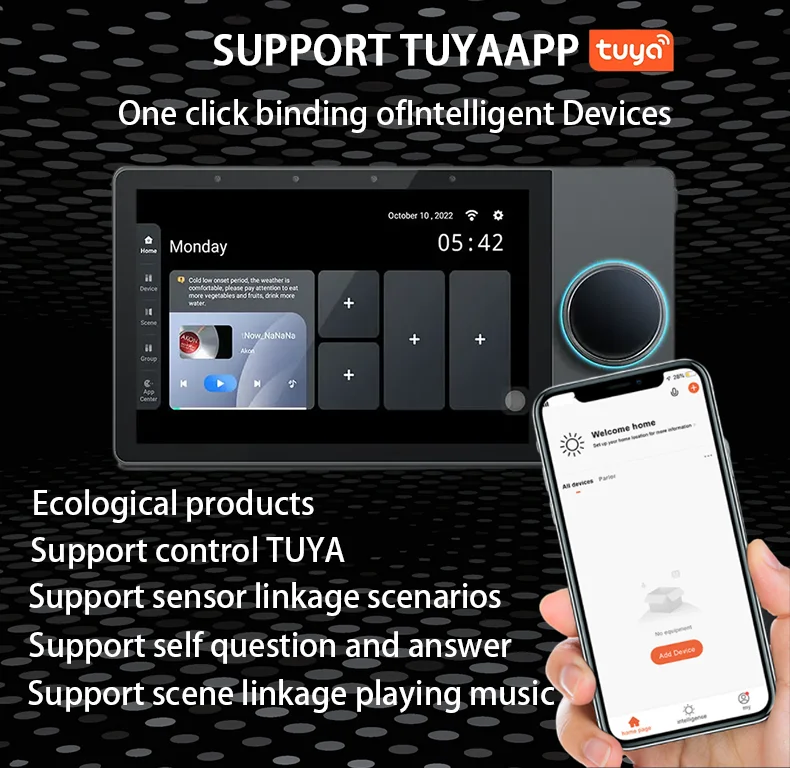 Tuya App Wifi Smart Home System Control Panel Touch Screen