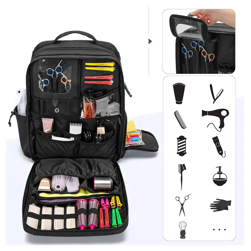 Customize Professional Large Capacity Barber Bag Hairstylist Barber ...