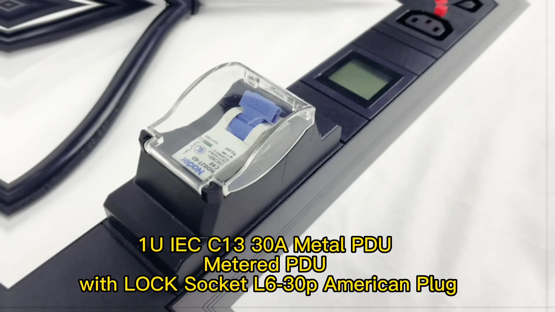1u Iec C13 30a Metal Pdu Metered Pdu With Lock Socket L6-30p American ...