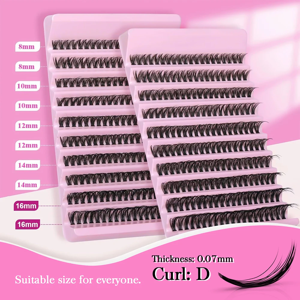 Custom Soft And Natural Easy To Operate Eyelashes Segmented Eyelash ...