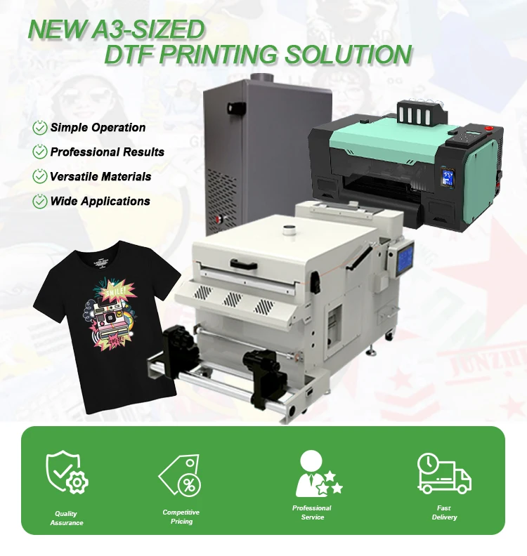 Cheap Dtf A3 Textile Printer Digital T Shirt Dtf Printer 33cm Printing Machine Dual I1600 With ...