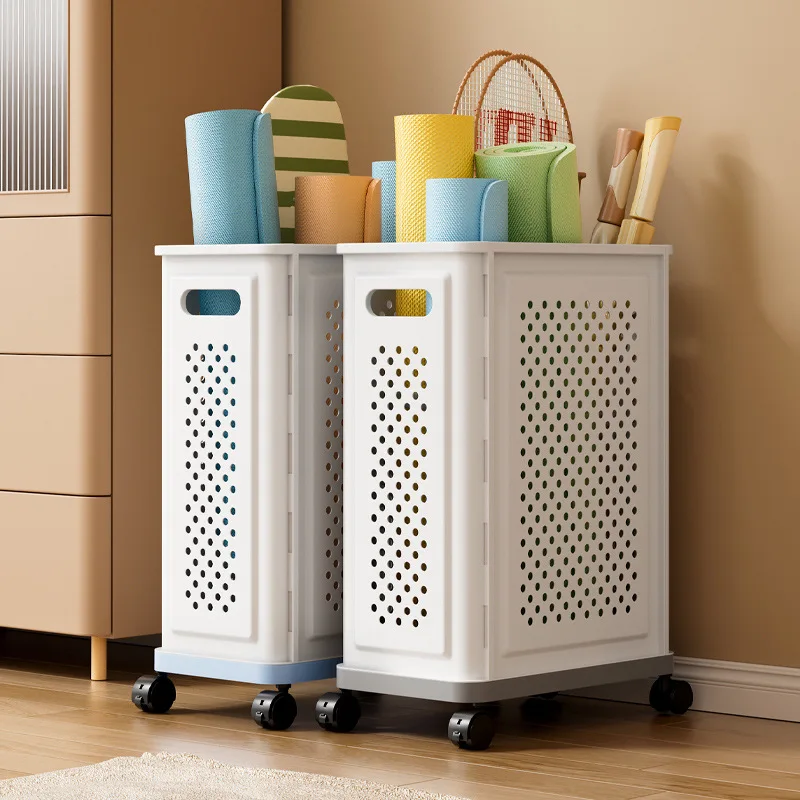 Large Capacity Removable Slim Home Gym Yoga Mat Storage Rack Cart with ...