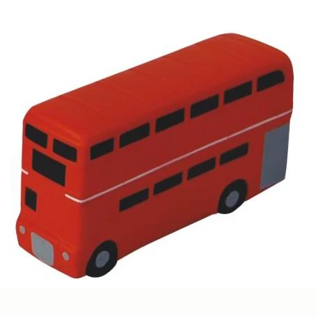 Soft PU School Bus Stress Ball - Foam Coach Bus Squeeze Toy