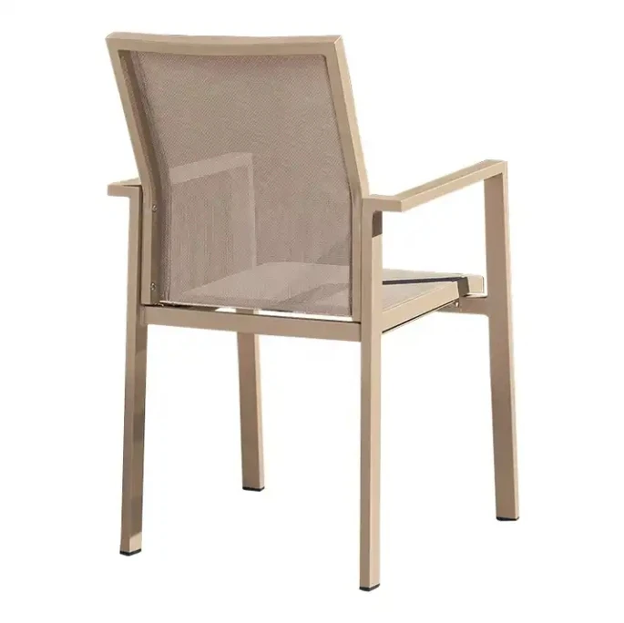 Modern High Back Metal Bench Chair for Outdoor Dining for Hotels ...