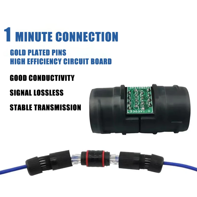 Rj45 Connector Outdoor Cat6a Coupler Waterproof Connector - Buy Rj45 ...