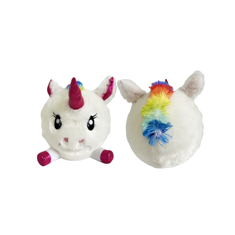 Custom Inflatable Plush Balls - Fuzzy Unicorn Toys