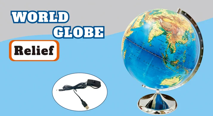 Creative Plastic World Map Globe - Illuminated & Eco-friendly