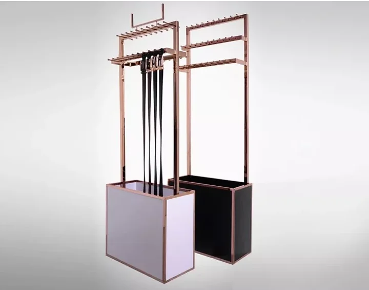 2020 Retail Custom Belt Display Cabinet Design Belt Rack Stand Wooden ...