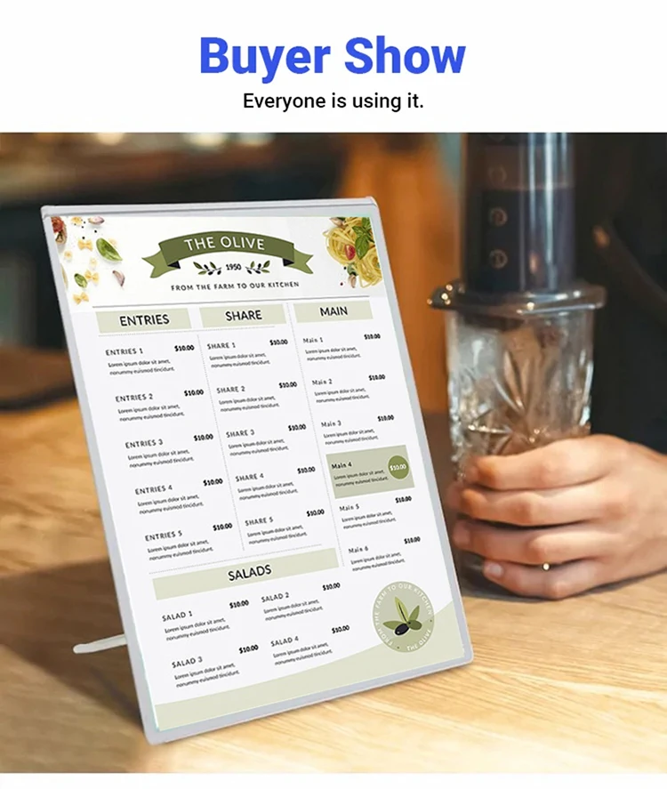 Custom Slim LED Table Stand Light Box Rectangle-shaped Advertising Sign ...