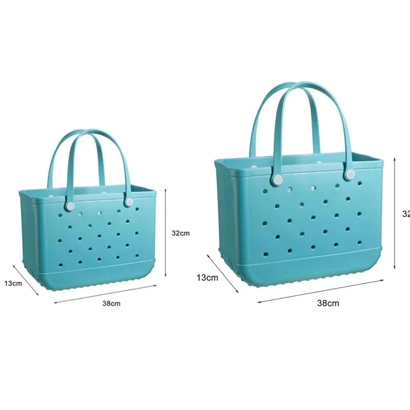 Custom Women Beach Waterproof Tote Bags Custom Summer Rubber Totes ...