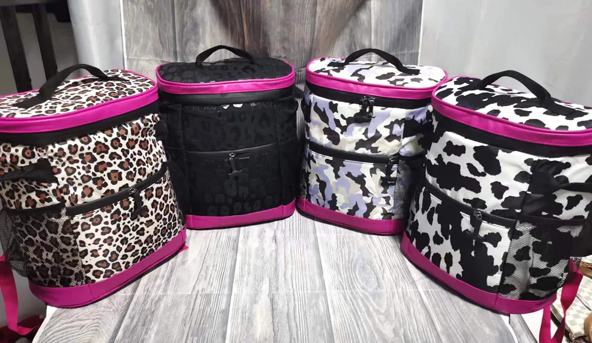 Wholesale Outdoor Travel Black Leopard Cooler Backpack Big Size Summer ...