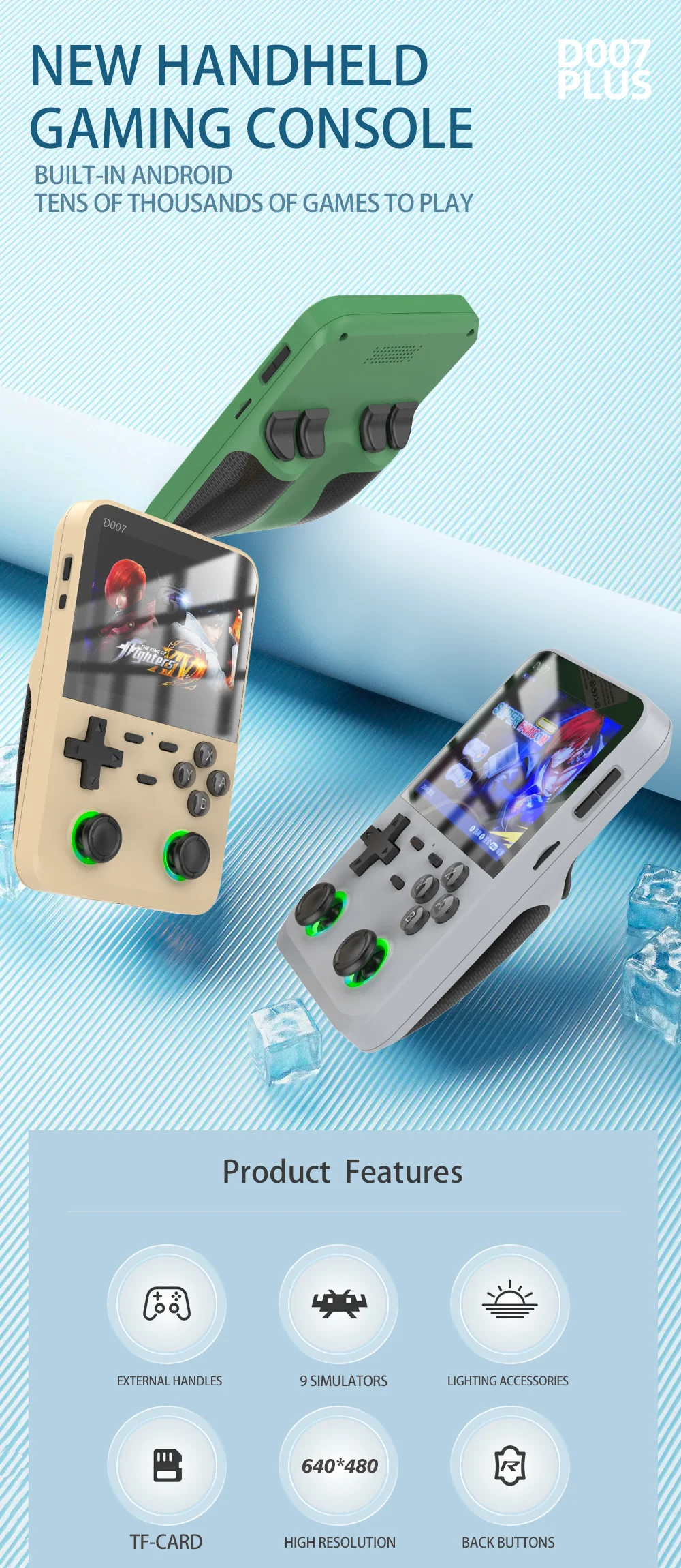 Top Selling New 3.5 Inch Android 640*480 Hd Ips Screen Handheld Game ...