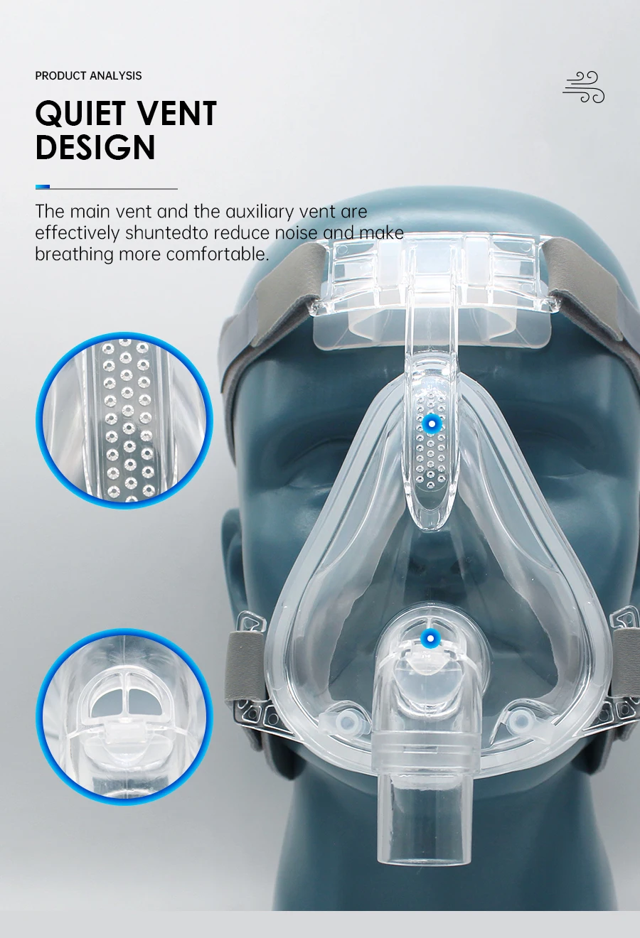 Bmc F1 With Headgear Air Respirator Supply For Sleep Apnea Anti Snoring ...