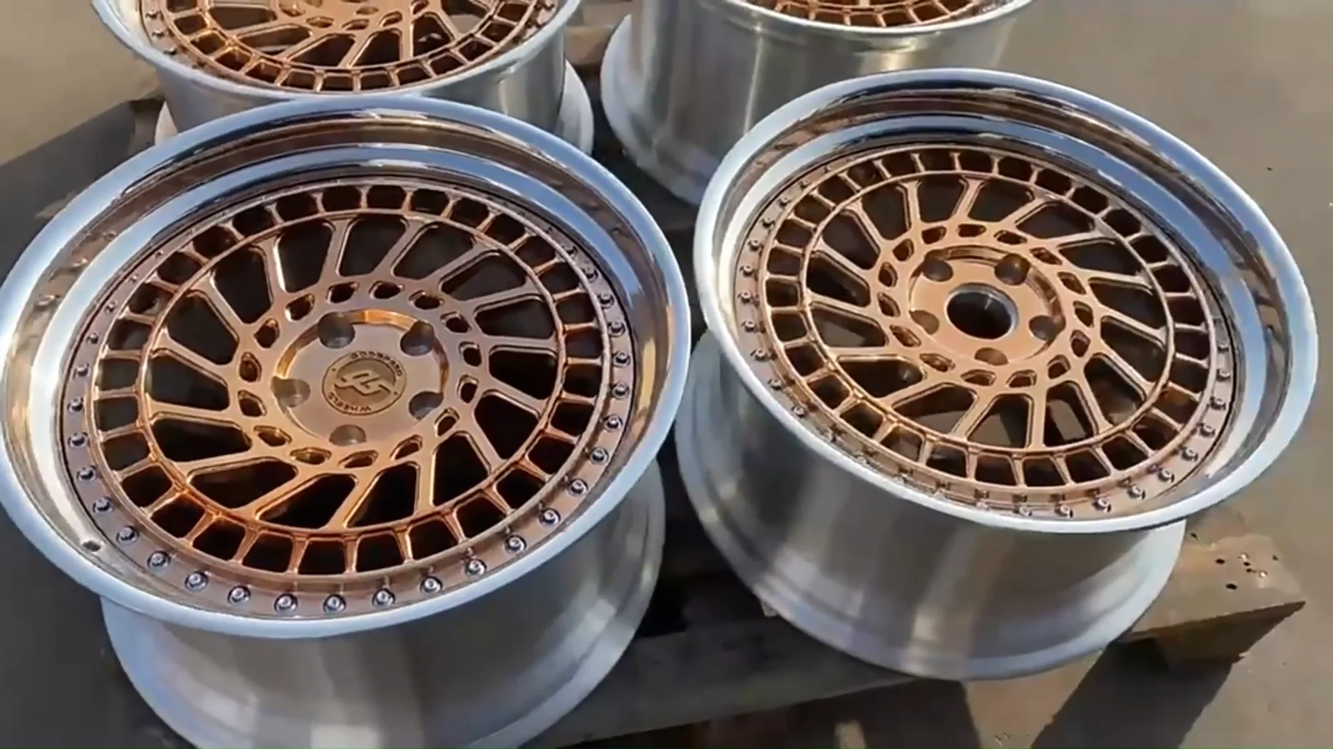 Custom Luxury Rose Gold Deep Dish Concave 2 Piece Forged Wheel 5x112 ...