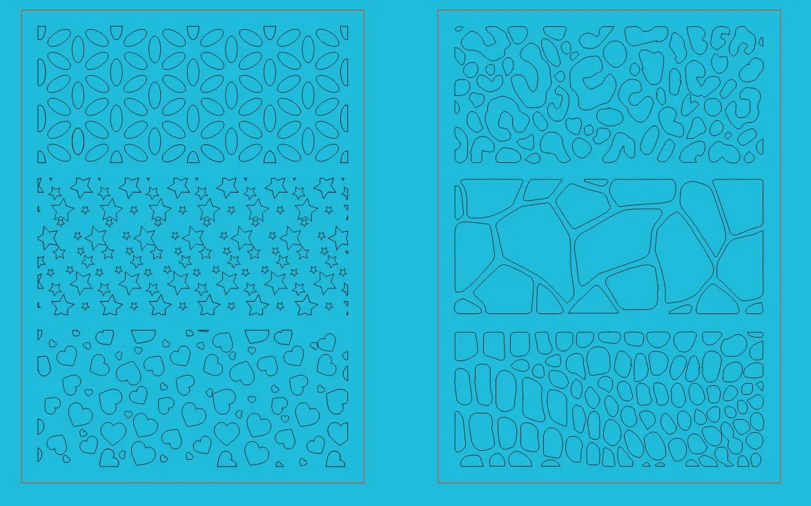 Wholesale A4 Reusable Laser Cut PET Plastic Custom Large Wall Paint ...