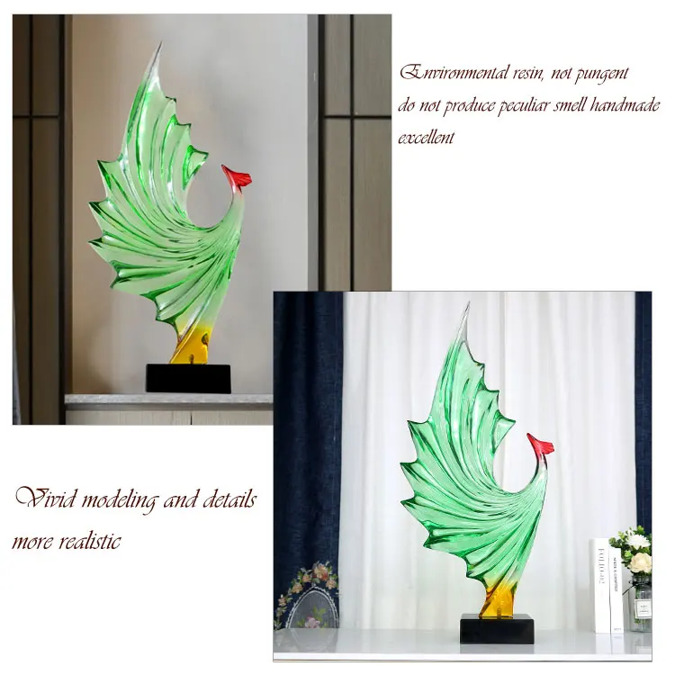 Transparent Resin Handicraft - Clear Green Polyresin
