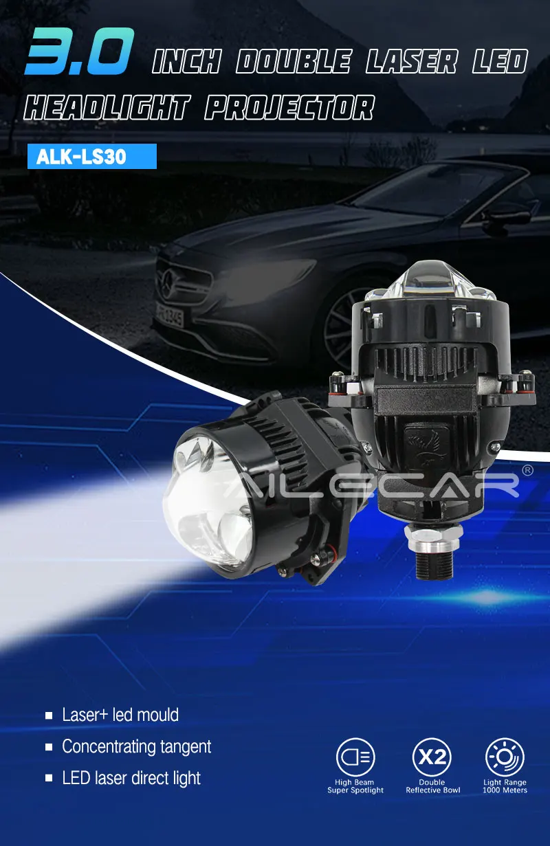 Non Destructive 76w Matrix Bi Led Laser Projector Lens Flyeagle 5500k ...