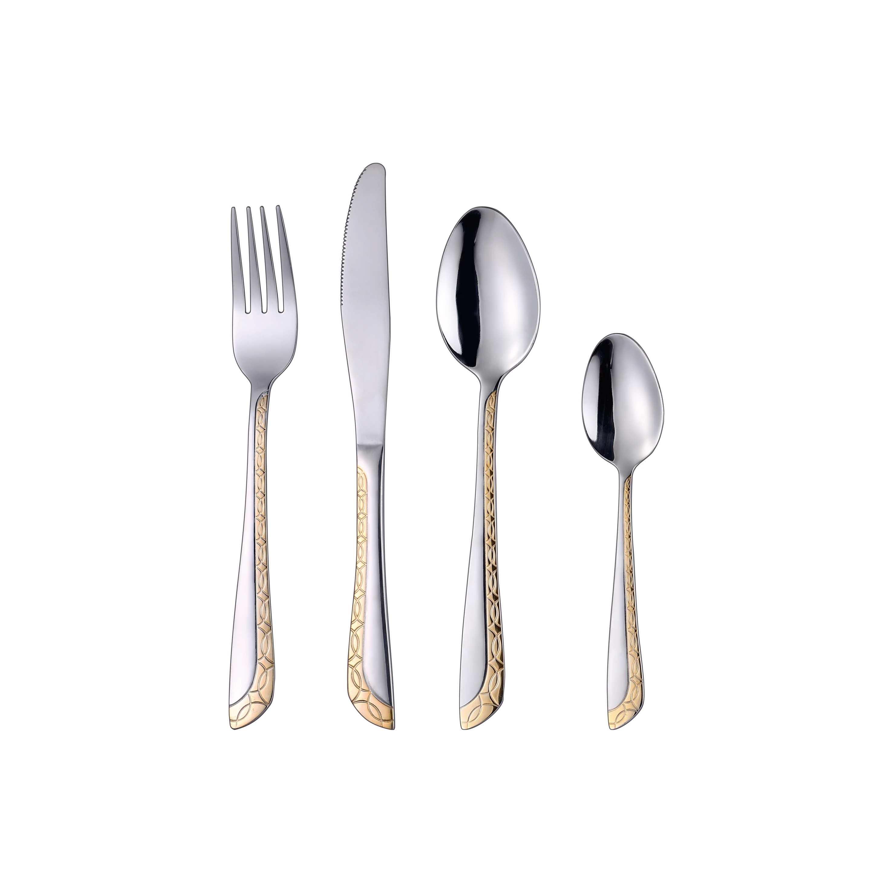 24 Piece Cutlery Set For 6,Dinning Stainless Steel Flatware Set,24pcs ...