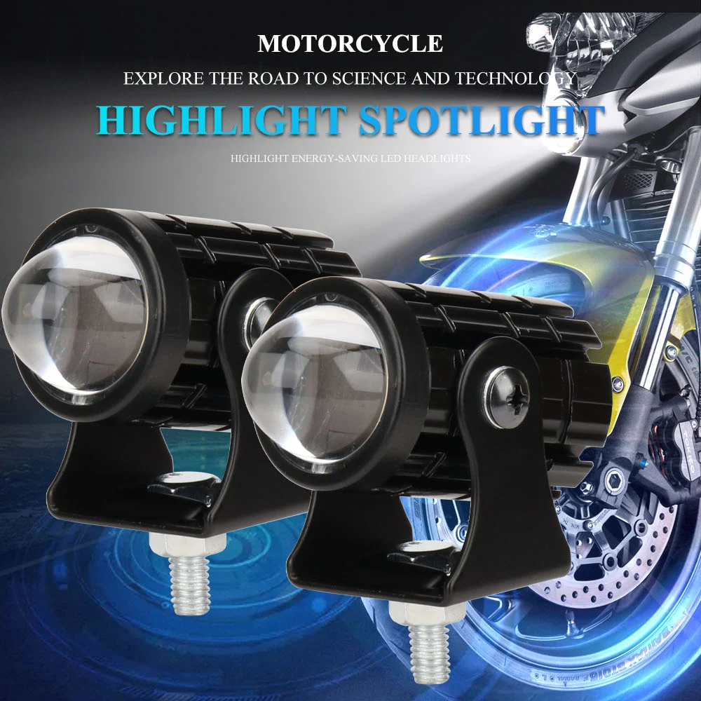 Motorcycle Led Universal 12v Fog Spotlights Auxiliary Headlights ...