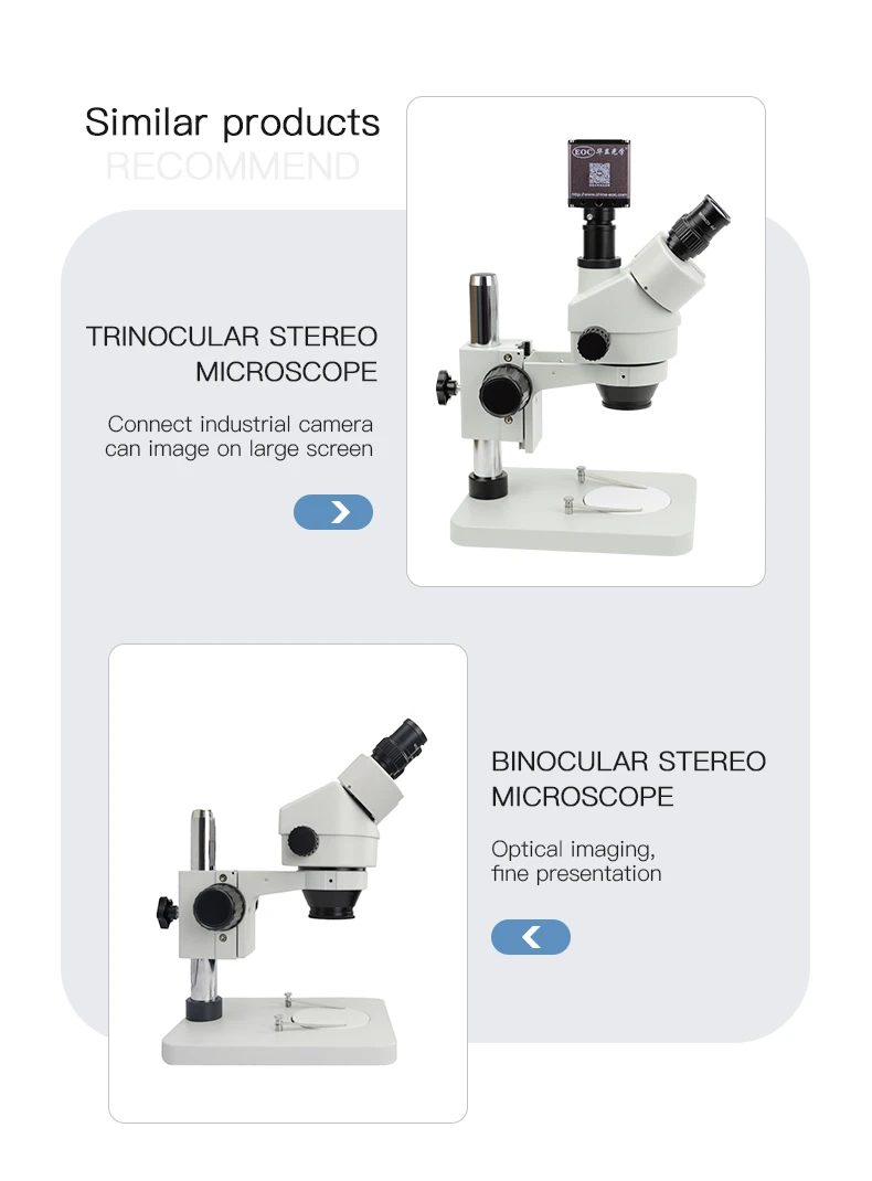 Eoc Trinocular Soptop Microscopes Zoom 7x To 45x Stereo Microscopio ...
