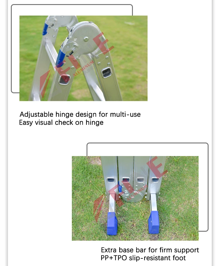Aluminum Hinge Step Articulated Multipurpose Ladder - FINE