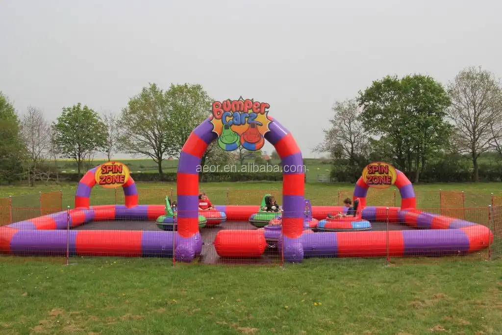 PVC Thick Amusement Park Inflatable Bumper Car Track Race Car Tracks ...