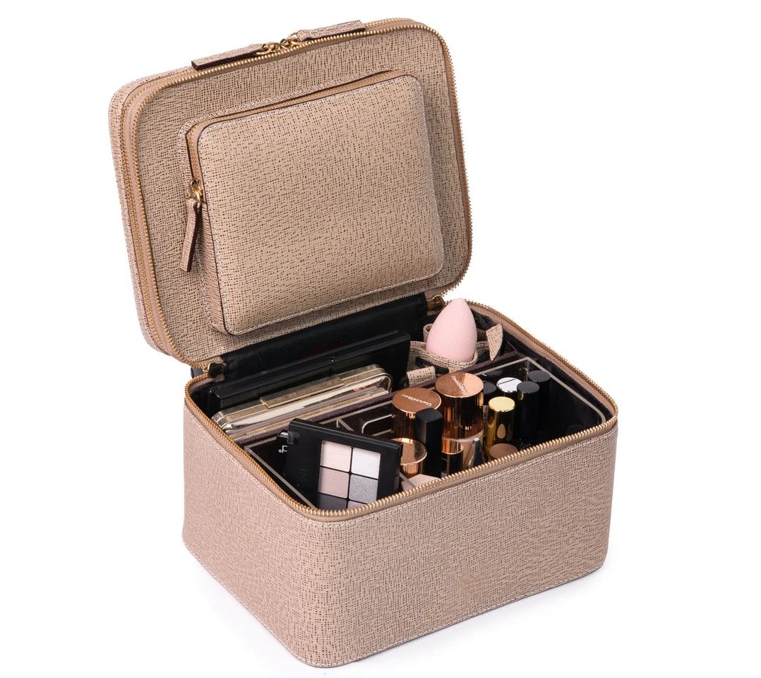 Custom Portable Vanity Box - Large PU Leather Travel Case