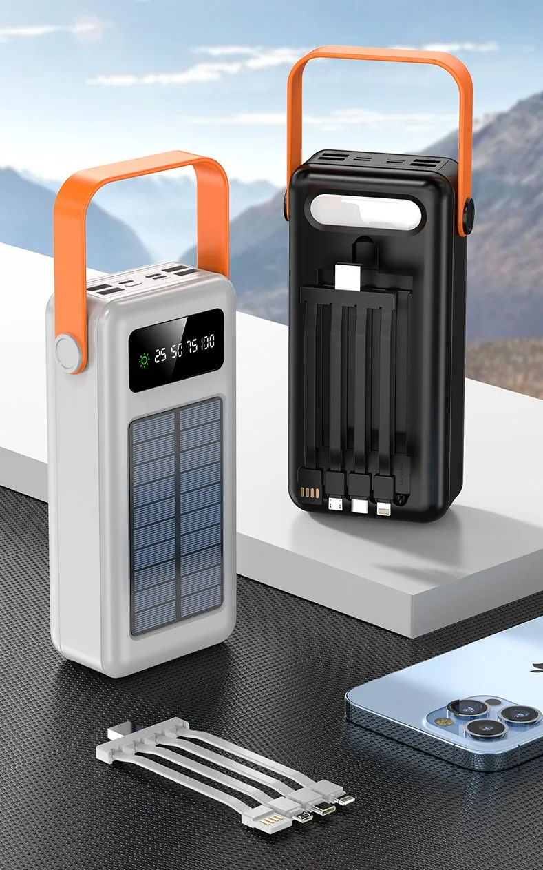 Outdoor Traveling Super Large Capacity Portable Solar Power Bank 200000mah