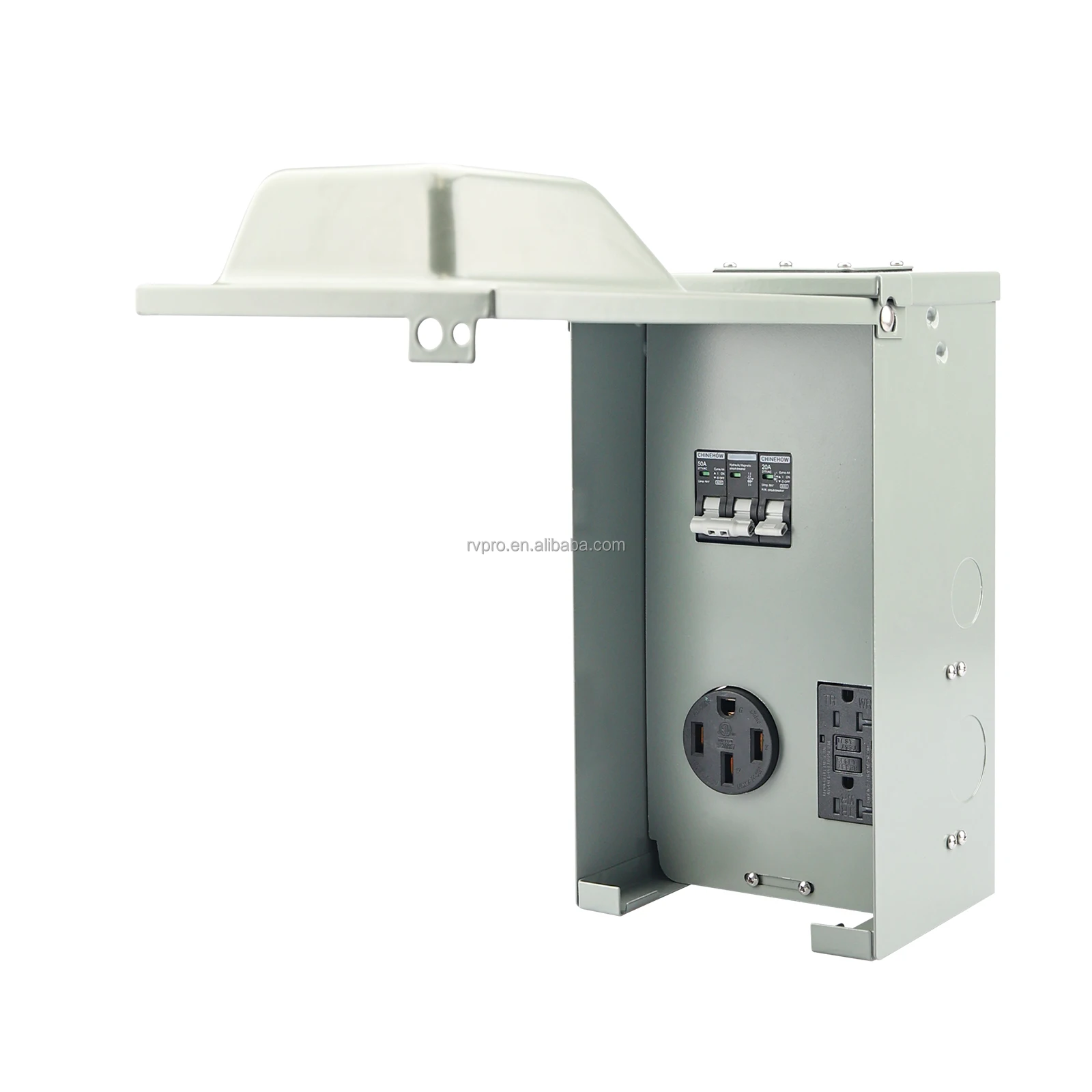 Rv Temporary Power Outlet Panel,Power Circuit Breaker Panel With 20,50 ...