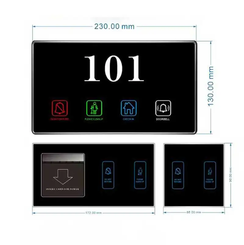 Deluns DND Do Not Disturb Make up Room Number Doorplate Digital Sign ...
