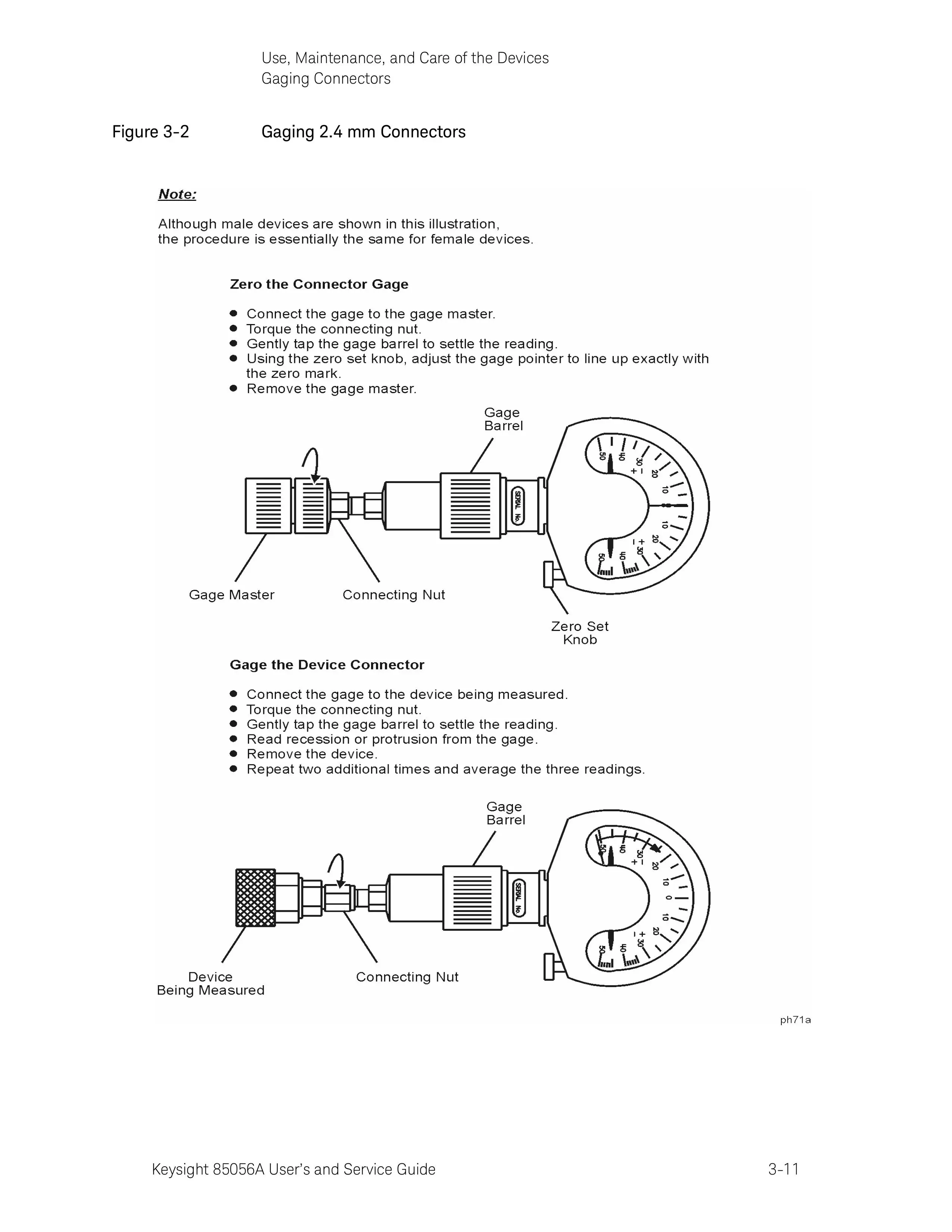Keysight 85056A Standard Mechanical Calibration Kit, DC to 50 GHz, 2.4 ...