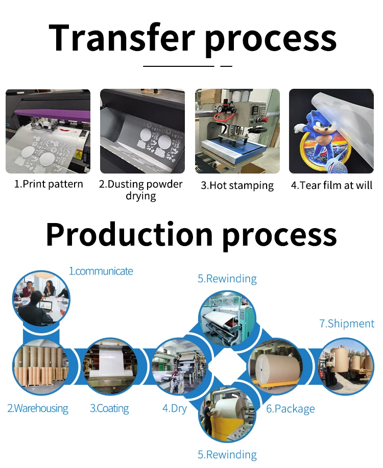 A3 A4 Dtf Transfer Dtf Digital Printing Single Side / Double Side Matte ...