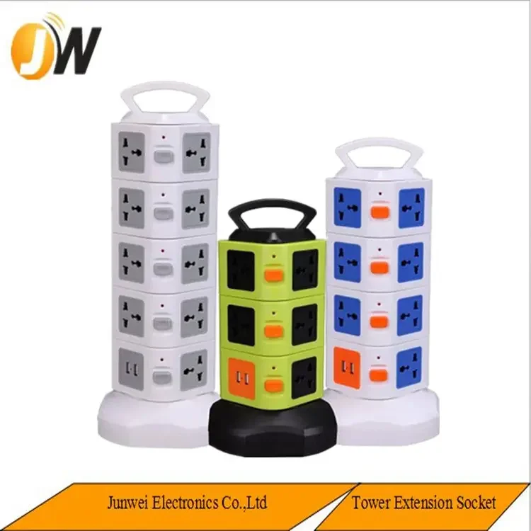 General-purpose Power Sockets Surge Protected Vertical Tower Socket ...