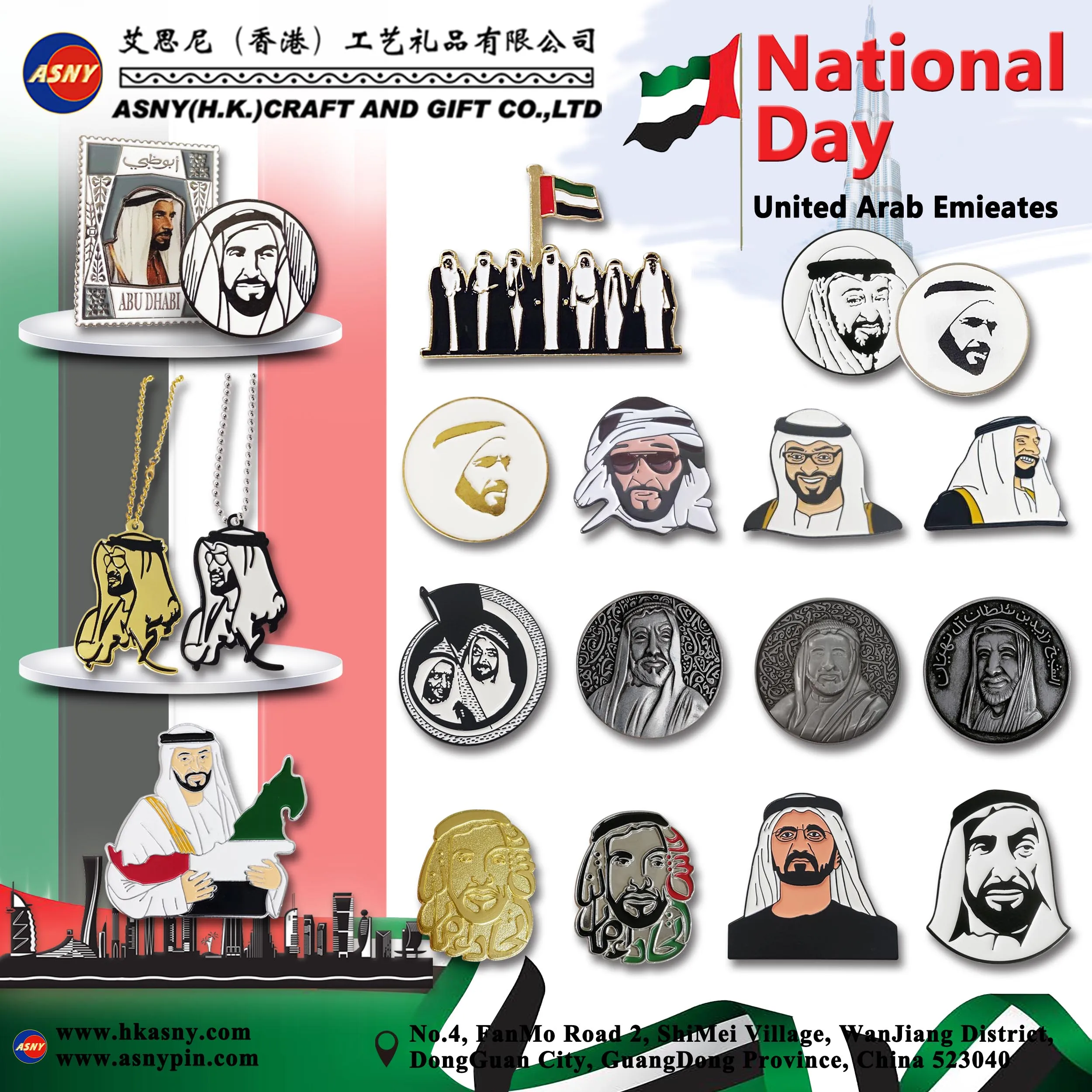 Custom UAE 3D Falcon logo with Enamel Color Filling Magnet Pins ...