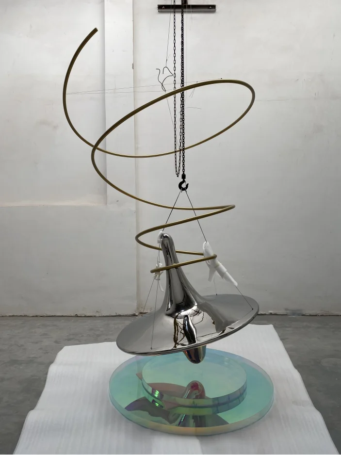 Decorative Stainless Steel Gyroscope Sculpture In The Hotel - Buy ...