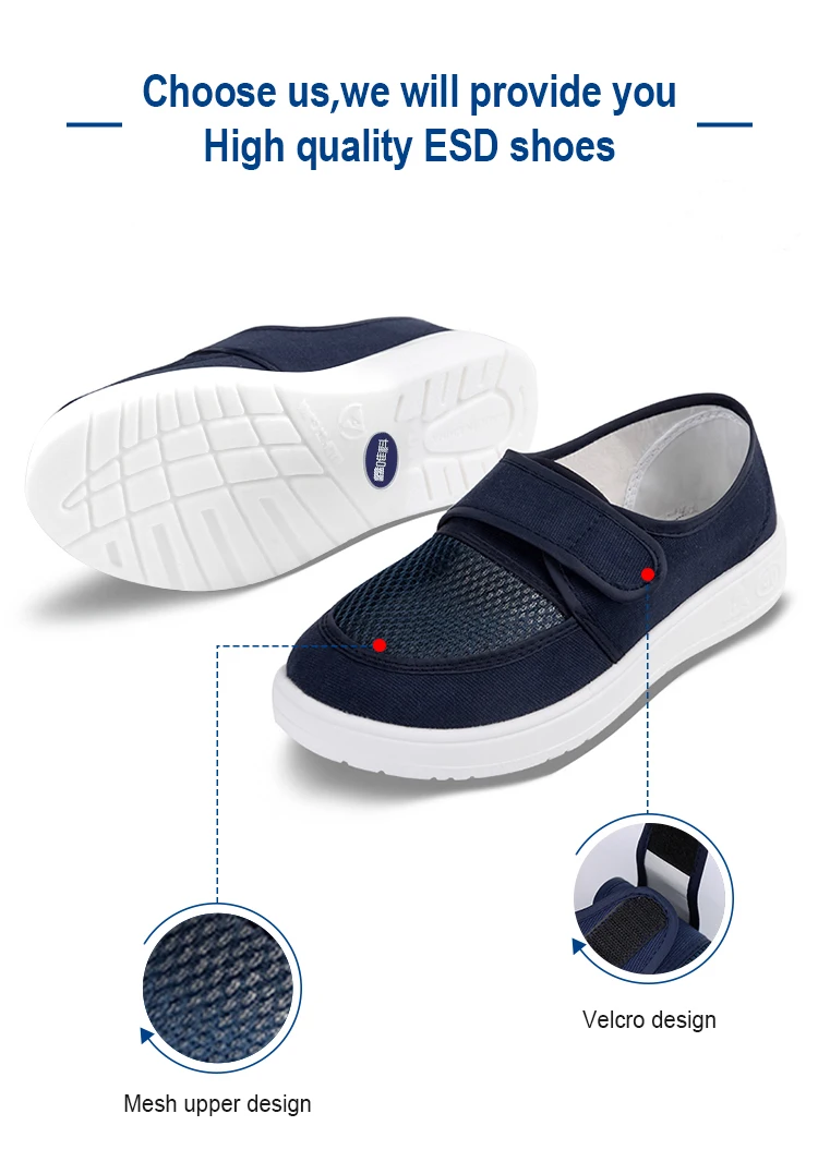 Anti Static Esd Cleanroom Work Shoes Pvc Pu Sole Mesh Esd Safety Shoes ...