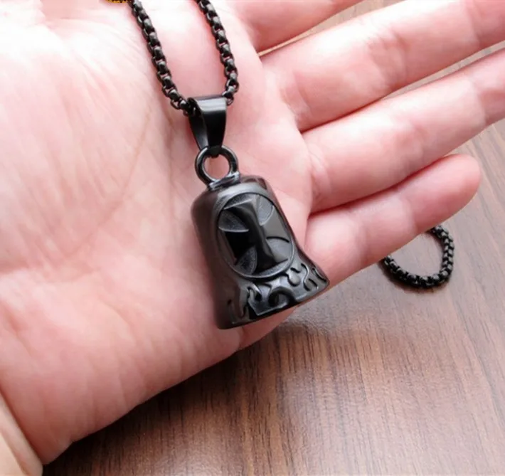 Motorcycle Biker Luck Black Riding Bell With Cross Bell Helmet ...