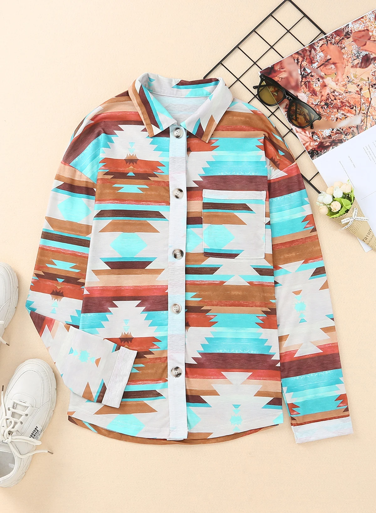 Dear-lover Wholesale Western Clothing Multicolor Print Long Sleeve ...