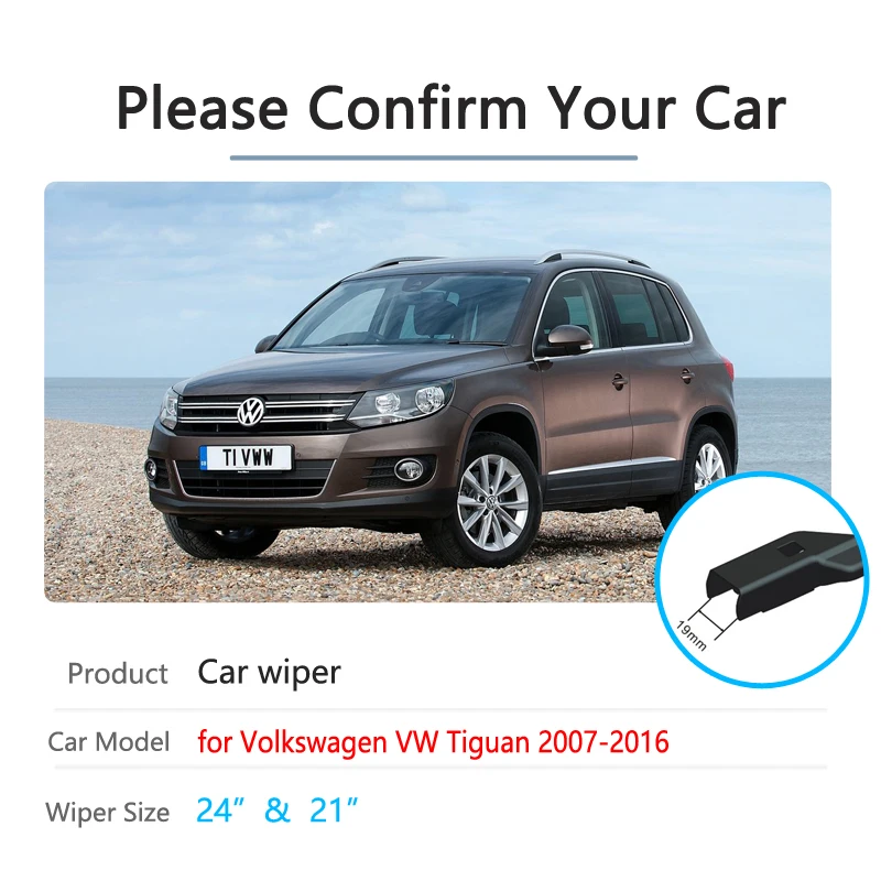 Car Wiper Blade For Volkswagen Vw Tiguan 2007 2008 2009 2010 2011 2012 ...