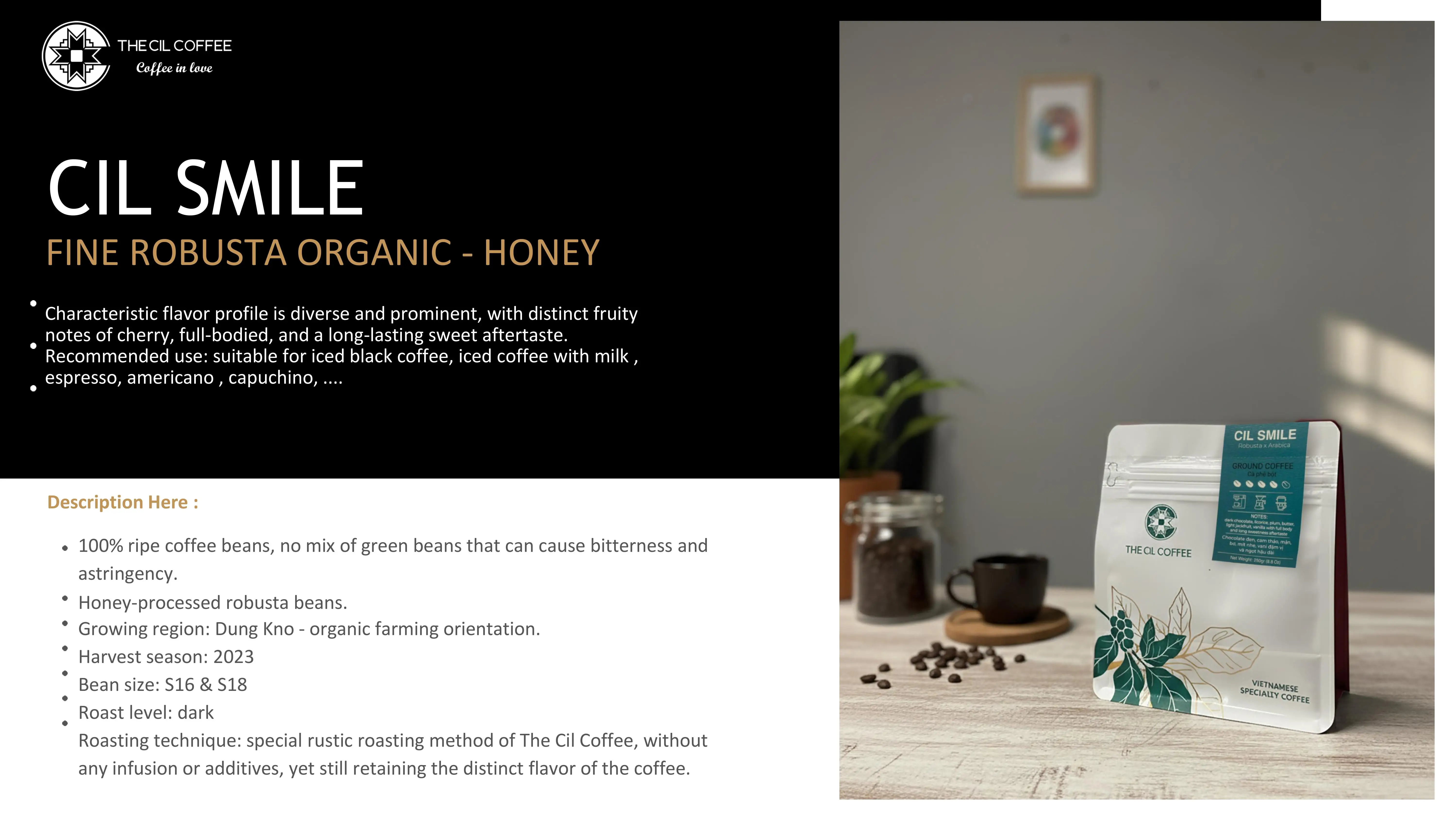 Cil Coffee Robusta Arabica Vietnam Whole Bean Coffee Premium Quality ...